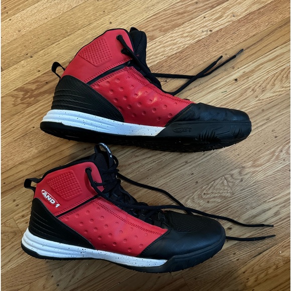 And1 | Shoes | And Red Black High Top Sneakers | Poshmark
